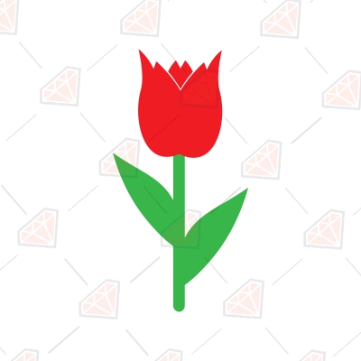 Basic Tulip SVG Cut File, Tulip Vector Instant Download | PremiumSVG