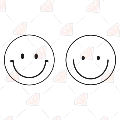 Smiley Face SVG Cut Files, Smile Vector Instant Download | PremiumSVG