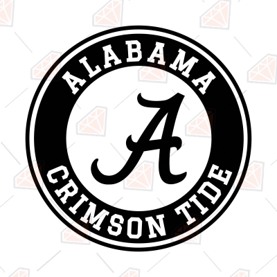 Alabama Logo Black and White SVG | PremiumSVG