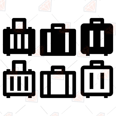 Airplane Luggage SVG Cut File, Flight Suitcase Clipart | PremiumSVG