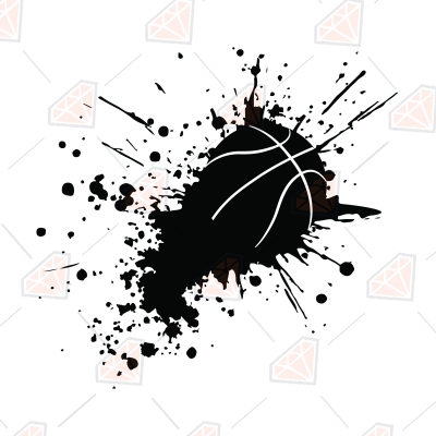 Basketball Splatter SVG Cut File, Instant Download | PremiumSVG