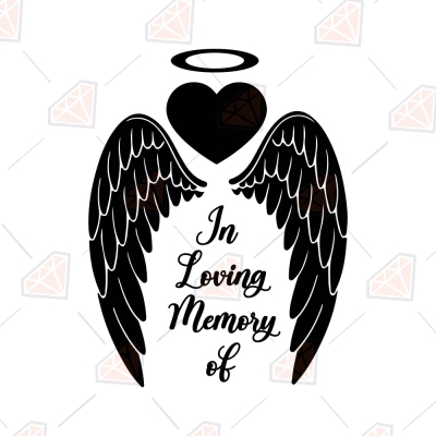 In Loving Memory SVG, Angel Wings SVG | PremiumSVG
