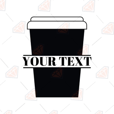 To Go Coffee Cup Monogram SVG, Coffee Monogram SVG Instant Download ...