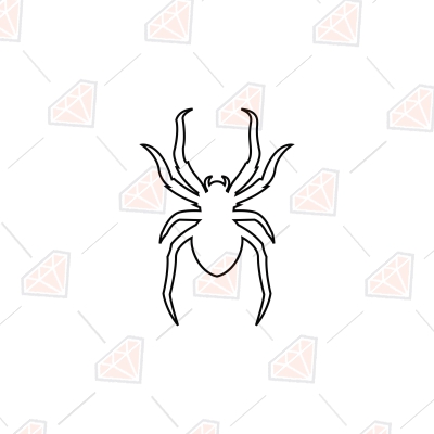 Spider Outline SVG Cut File, Spider Logo SVG | PremiumSVG