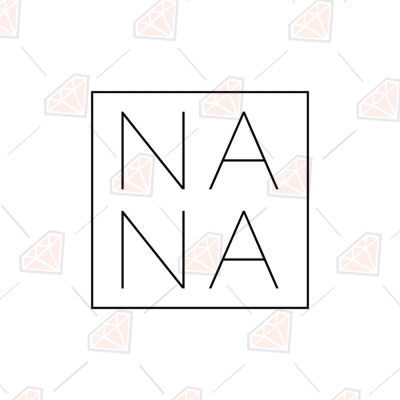 Nana Split Monogram SVG Cut File | PremiumSVG