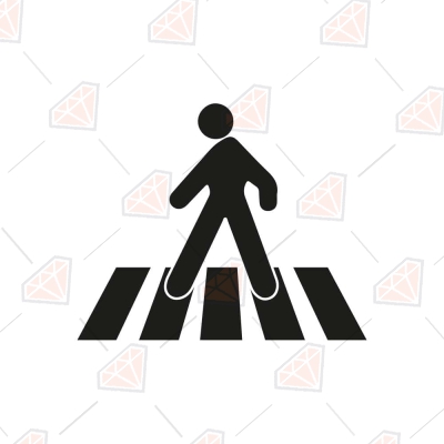 Black Crosswalk & Pedestrian Sign SVG Cut File | PremiumSVG