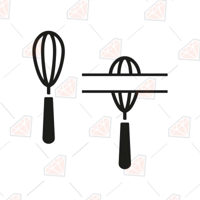Whisk Vector & Whisk Monogram SVG Cut File | PremiumSVG