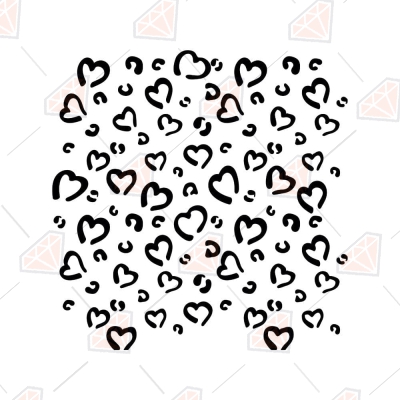 Heart Leopard Pattern SVG, Leopard Print | PremiumSVG