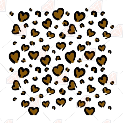 Leopard Heart Pattern SVG, Leopard Print | PremiumSVG