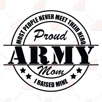 Proud Army Mom SVG, US Military SVG File | PremiumSVG