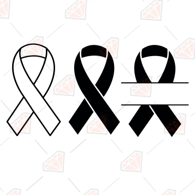 Ribbon SVG Bundle, Cancer Ribbon Clipart SVG Instant Download | PremiumSVG