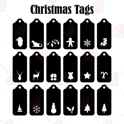 Christmas Tags SVG Bundle, Christmas Gift Tags SVG Labels Instant ...