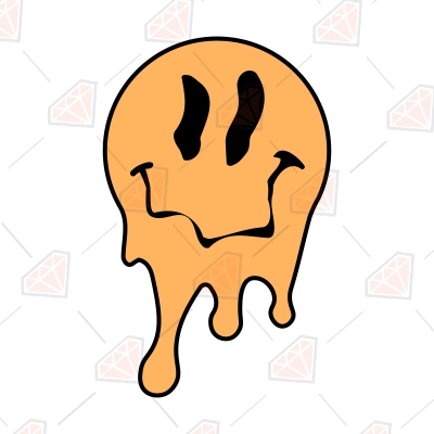 Melted Smiley Faces SVG Bundle, Drippy Smile SVG Bundle Digital ...