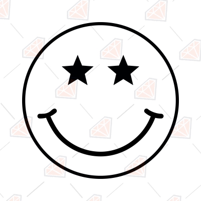 Lightning Eyes Smiley Face SVG, Bolt Emoji SVG Digital Download ...