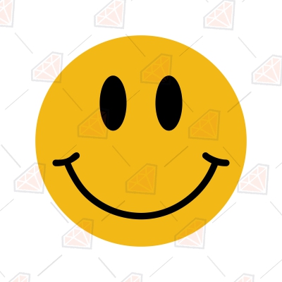 Yellow Smiley Face SVG, Basic Emoji SVG Vector Design | PremiumSVG