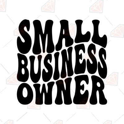 Small Business Owner SVG with Wavy Text | PremiumSVG