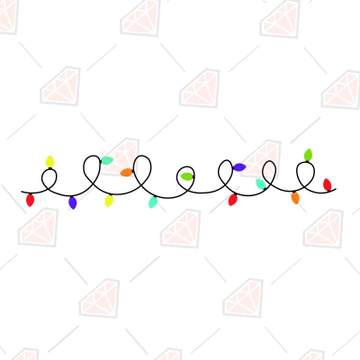 Christmas Light Images SVG, Christmas Light String SVG Clipart Vector ...