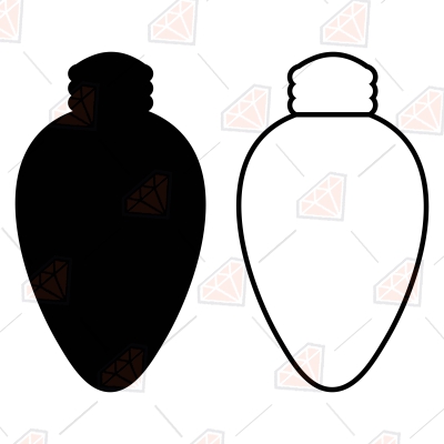 Christmas Light Bulb Outline