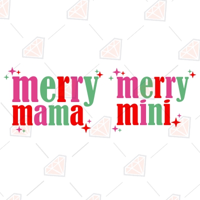 Merry Mama Merry Mini SVG, Christmas Mommy Design SVG | PremiumSVG