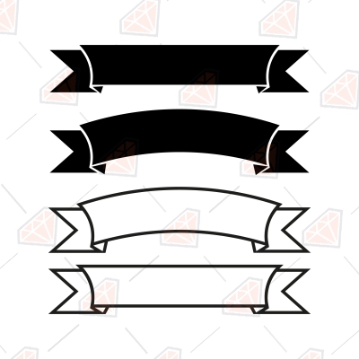 Ribbon Banner SVG Bundle, Vector Files | PremiumSVG