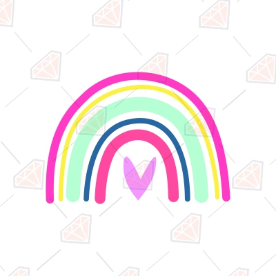 Rainbow Heart SVG, Easter Rainbow SVG Digital Design | PremiumSVG