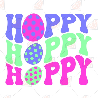 Hoppy Hoppy SVG, Retro Easter SVG Instant Download | PremiumSVG