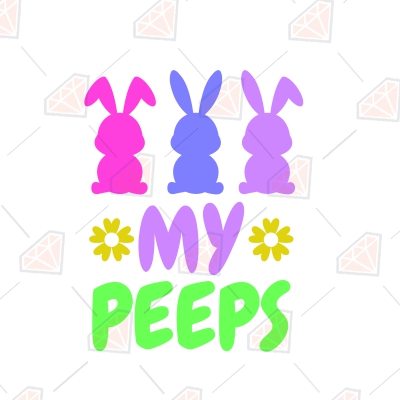 Chillin With My Peeps SVG, Easter SVG Graphic Design | PremiumSVG