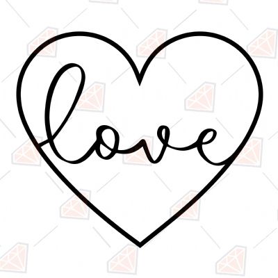 Heart Love SVG Design & Cut File | PremiumSVG