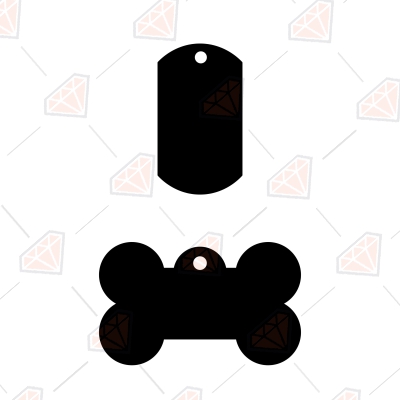 Dog Tag SVG File, Blank Template Vector Files | PremiumSVG
