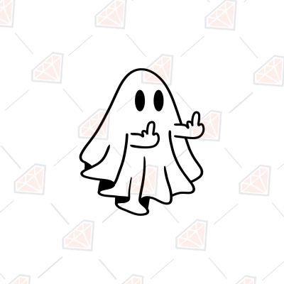 Middle Finger Ghost SVG, Funny Halloween Ghost SVG | PremiumSVG