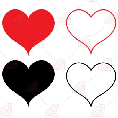 Heart Shapes SVG Design & Cut File | PremiumSVG