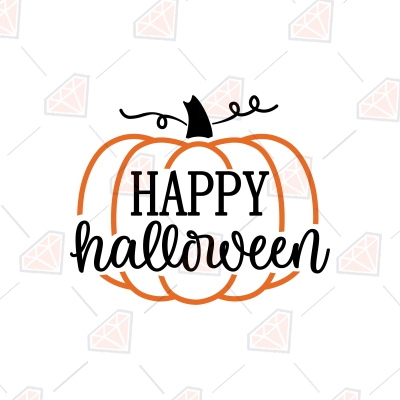 Happy Halloween Pumpkin SVG Cut File | PremiumSVG