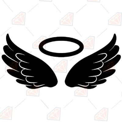Angel Wings Black Svg | PremiumSVG