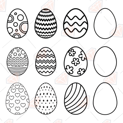 Egg Clip Art Black And White