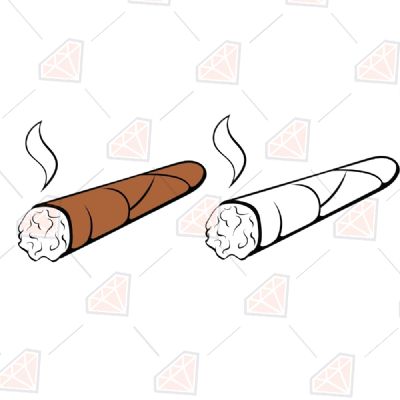 Cigar SVG Cut Files, Smoking Clipart | Premium SVG
