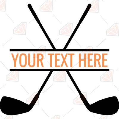 Crossed Golf Clubs Monogram SVG, Golf Monogram SVG | PremiumSVG