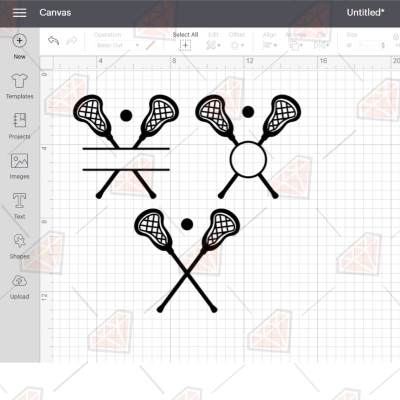 Lacrosse Sticks Crossed