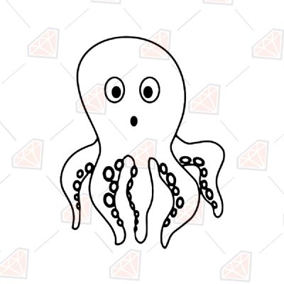 Cute Octopus SVG Cut & Clipart Files | PremiumSVG