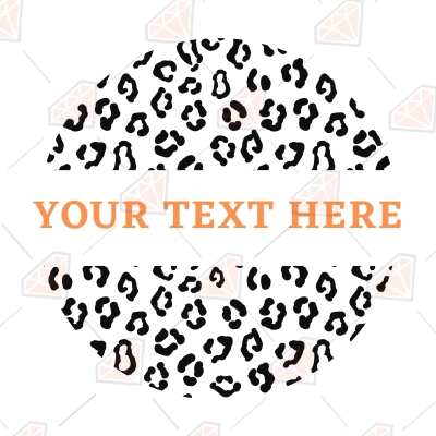 Leopard Print Monogram SVG, Circle Leopard SVG | PremiumSVG