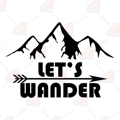 Let's Wander SVG, Camping Clipart SVG Design | PremiumSVG