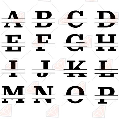 Monogram Alphabet Svg Cut File Design | PremiumSVG