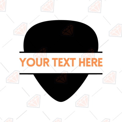 Monogram Guitar Pick Svg Cut File | PremiumSVG