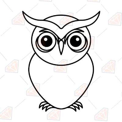 Simple Owl Outline