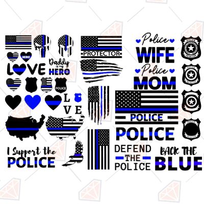 Blue Police Logo SVG, Police Vector | PremiumSVG