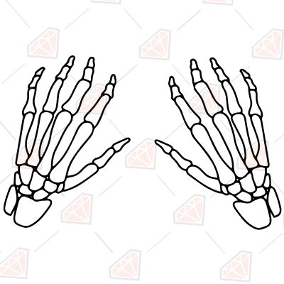 Skeleton Hands Svg Cut File | Premium SVG