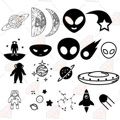 Space SVG Bundle, Planet Set SVG Design | PremiumSVG