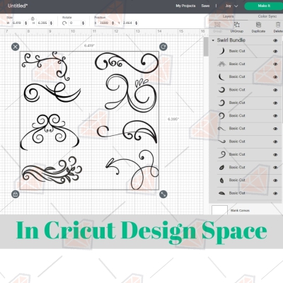 Swirl & Swish SVG Bundle | Swirl Clipart | Swish Cut File | PremiumSVG