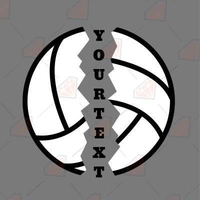 Split Volleyball SVG, Volleyball Monogram SVG Cut File | PremiumSVG