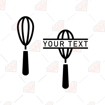 Whisk Vector & Whisk Monogram SVG Cut File | PremiumSVG
