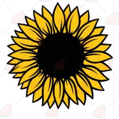 Yellow Sunflower SVG Cut File | PremiumSVG